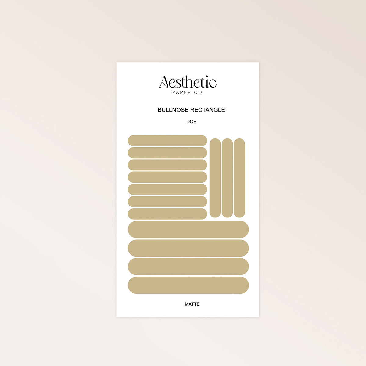 BULLNOSE RECTANGLE STICKER