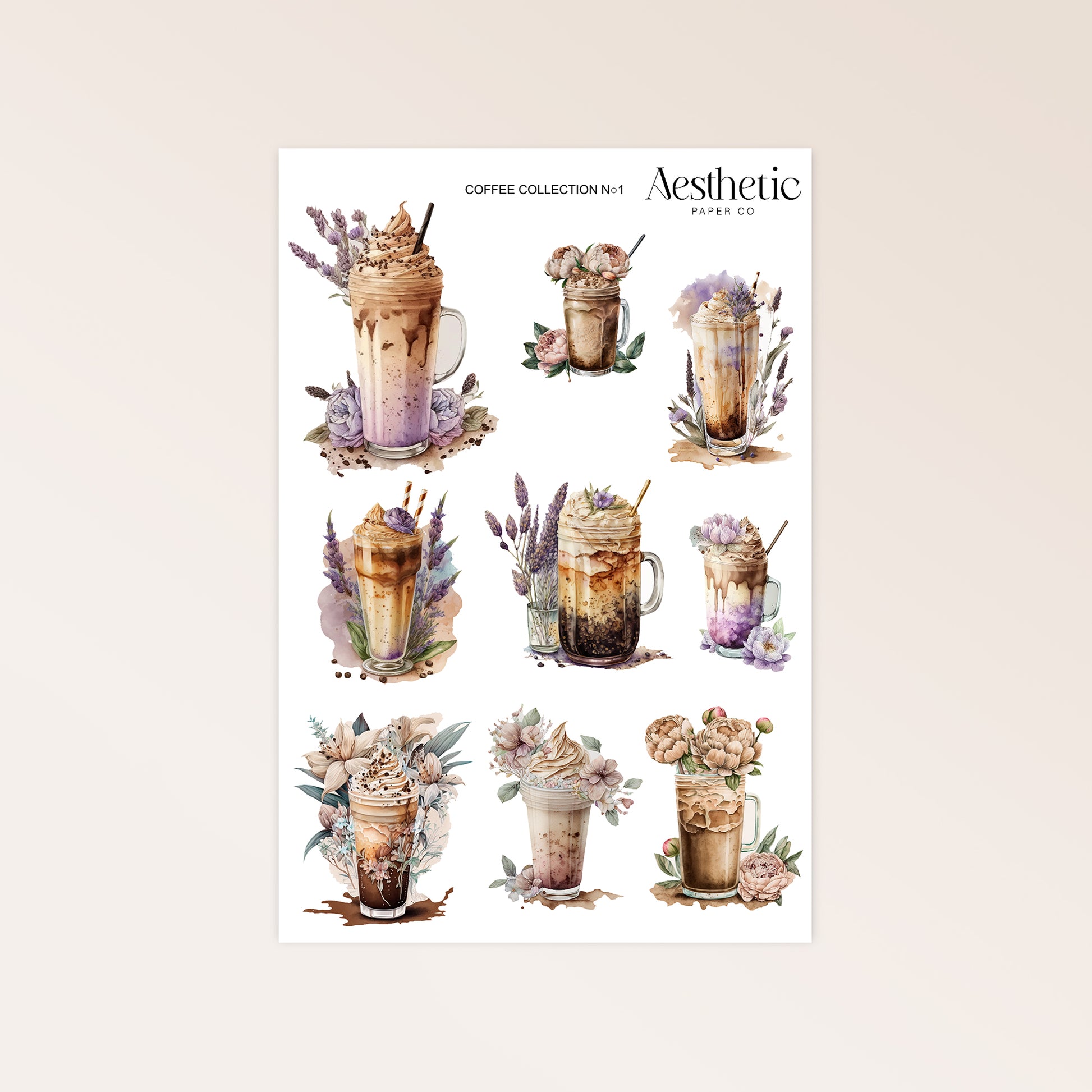Coffee Collection N02 | STICKERS – Aesthetic Paper Co