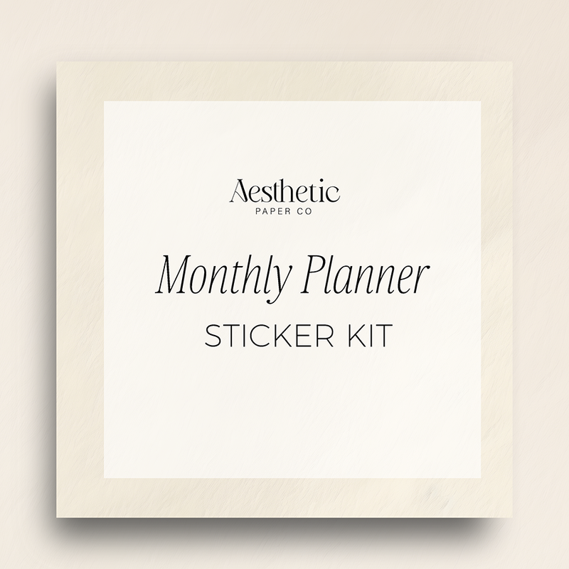 Monthly Planner Sticker Kit | Month to Month