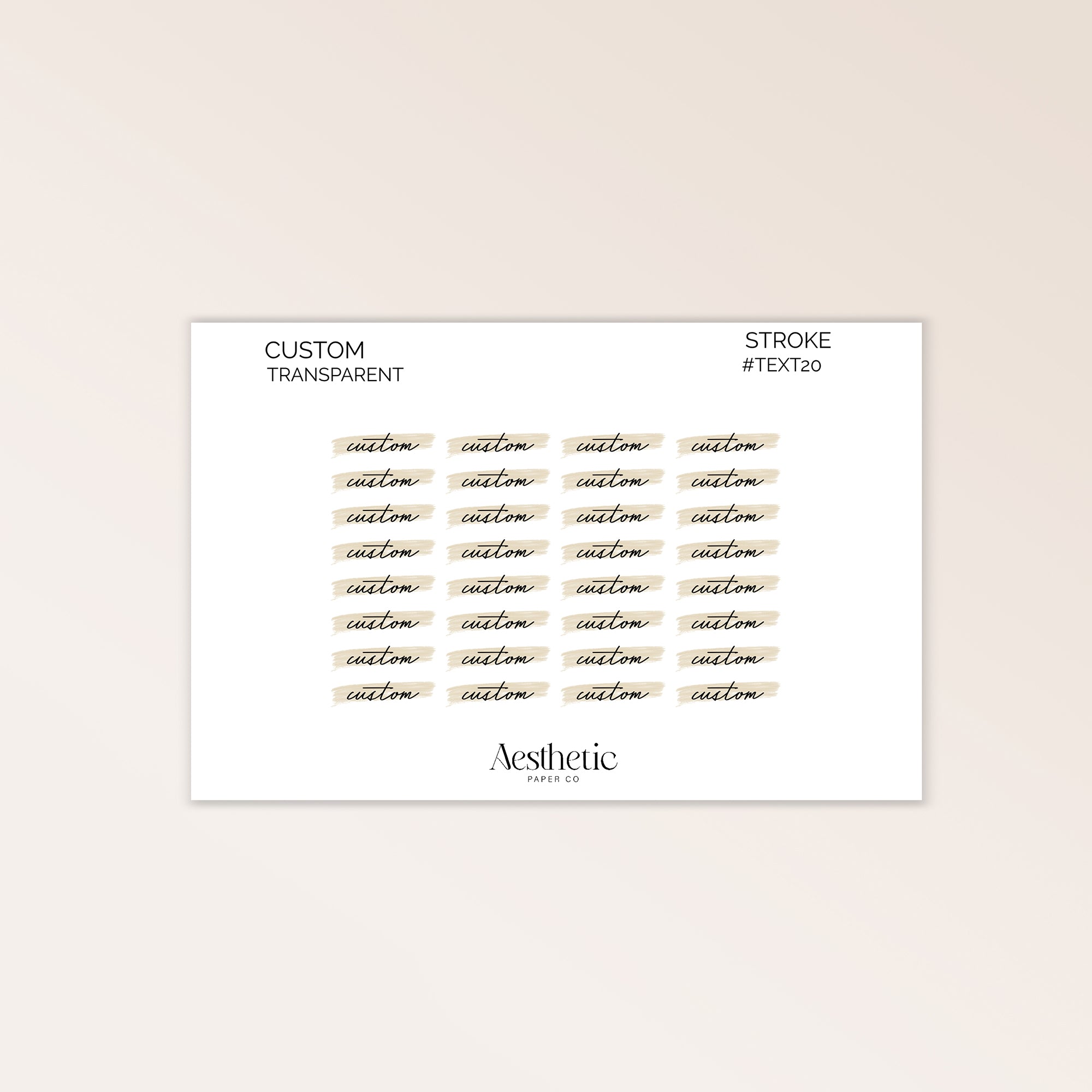 CUSTOM LABEL STICKERS | Font #1